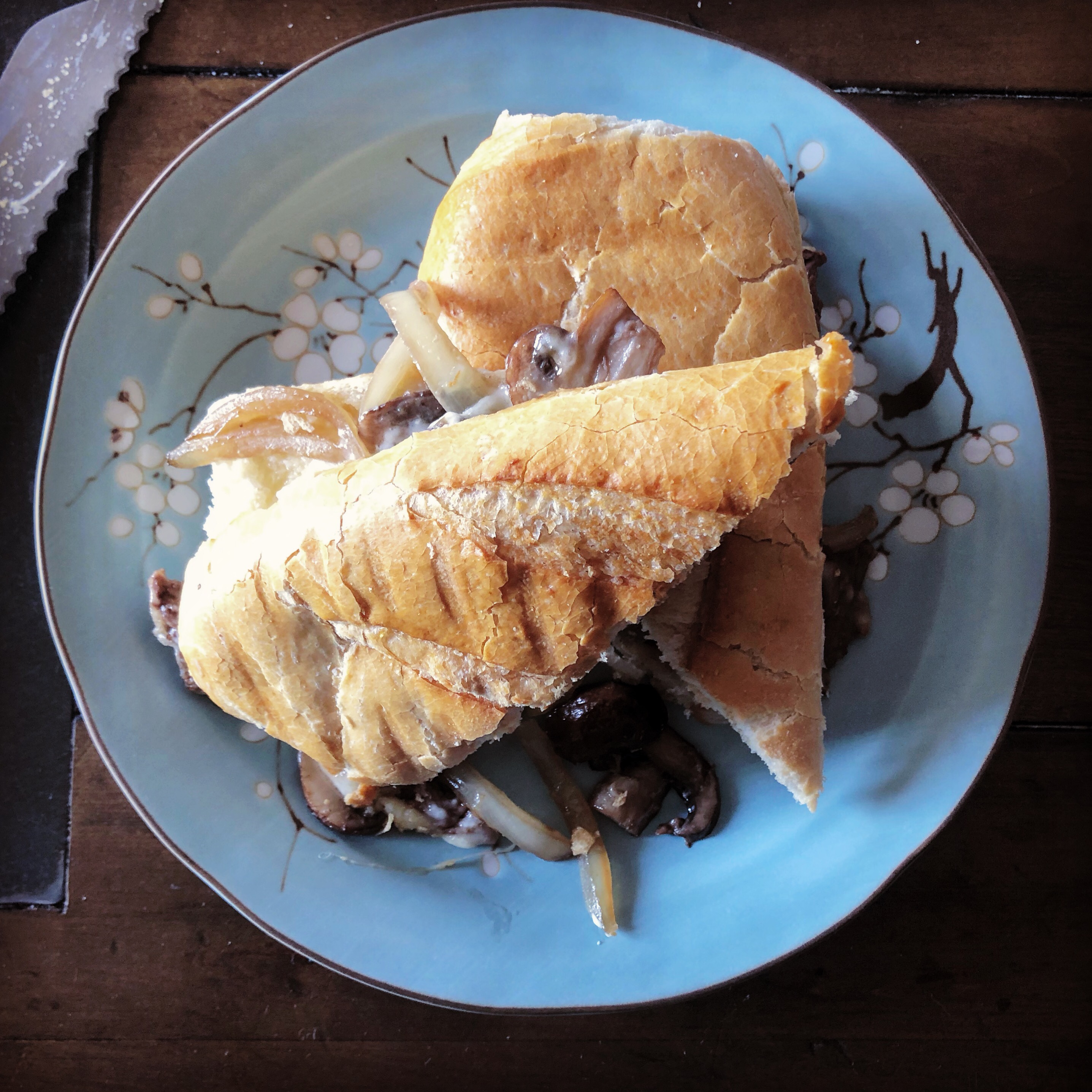 Leftover Filet Mignon Turned Cheese Steak Sandwich – Food Snob