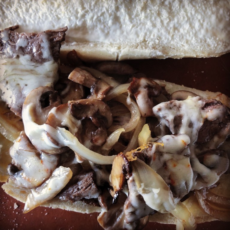 Leftover Filet Mignon Turned Cheese Steak Sandwich – Food Snob
